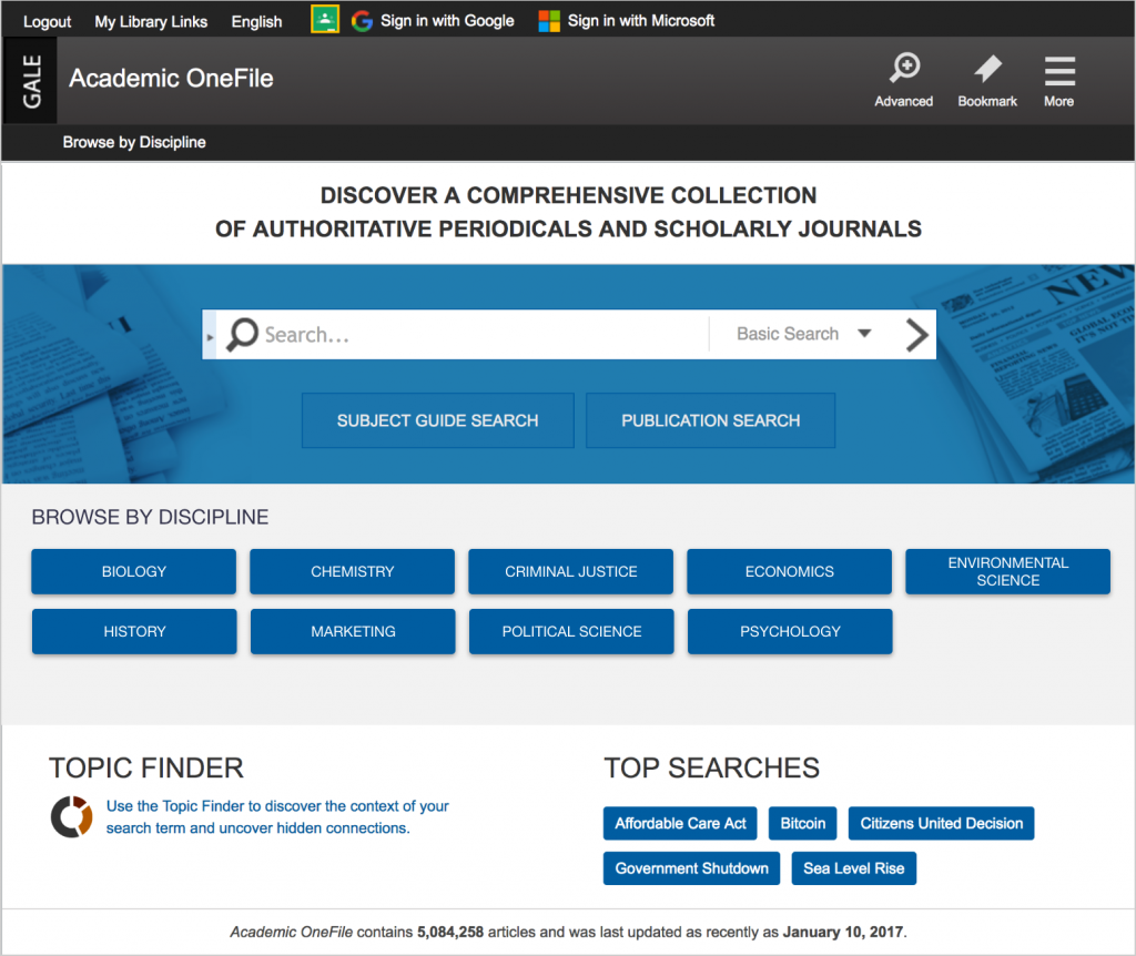 Academic OneFile Expands Browse-By-Discipline Feature | Gale Blog ...