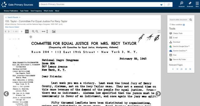 The Infamous Case of Recy Taylor | Gale Blog: Library & Educator News ...