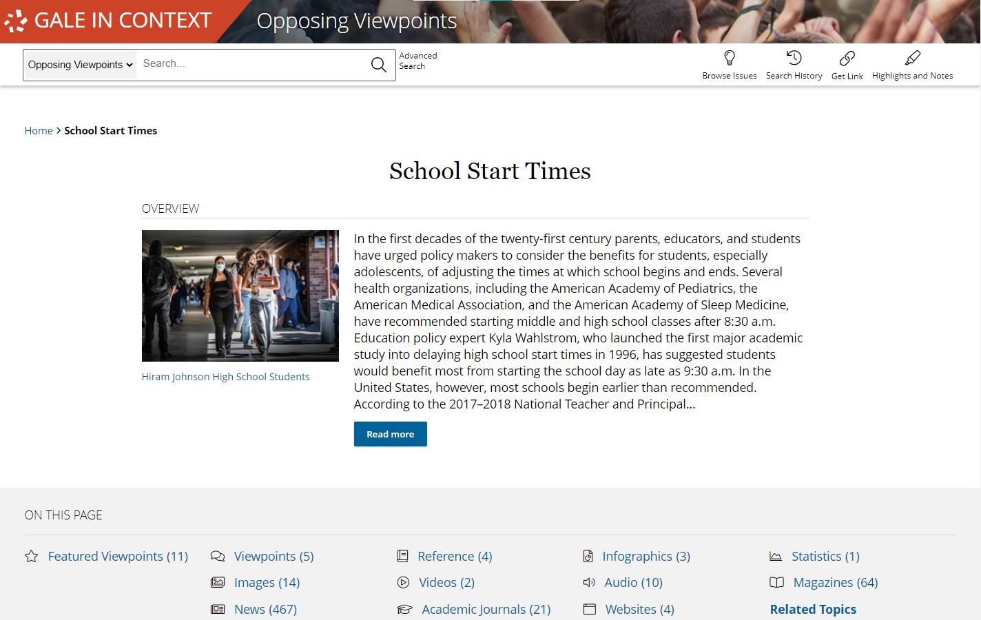 Plan Your Next Great Classroom Debate with Gale In Context: Opposing ...