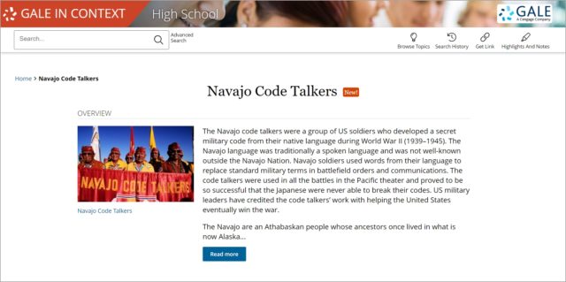 Celebrating the Navajo Code Talkers | Gale Blog: Library & Educator ...