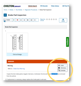 ChiltonLibrary Translation Tool for English Language Learners | Gale ...