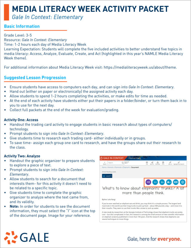 Empower All K-12 Students During Media Literacy Week | Gale Blog ...