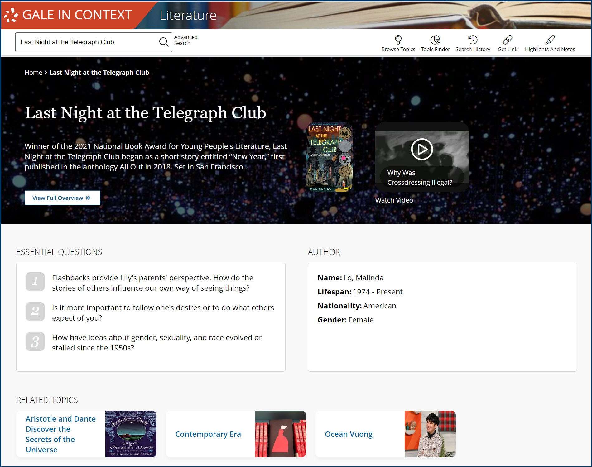 How I'm Using Gale In Context: Literature This Year | Gale Blog: Library & Educator News | K12 ...