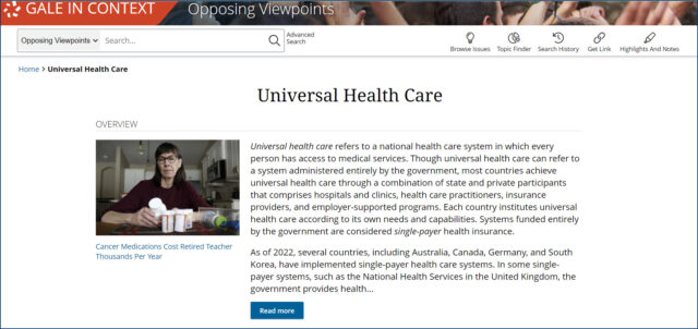 Research All Sides of the Universal Healthcare Debate
