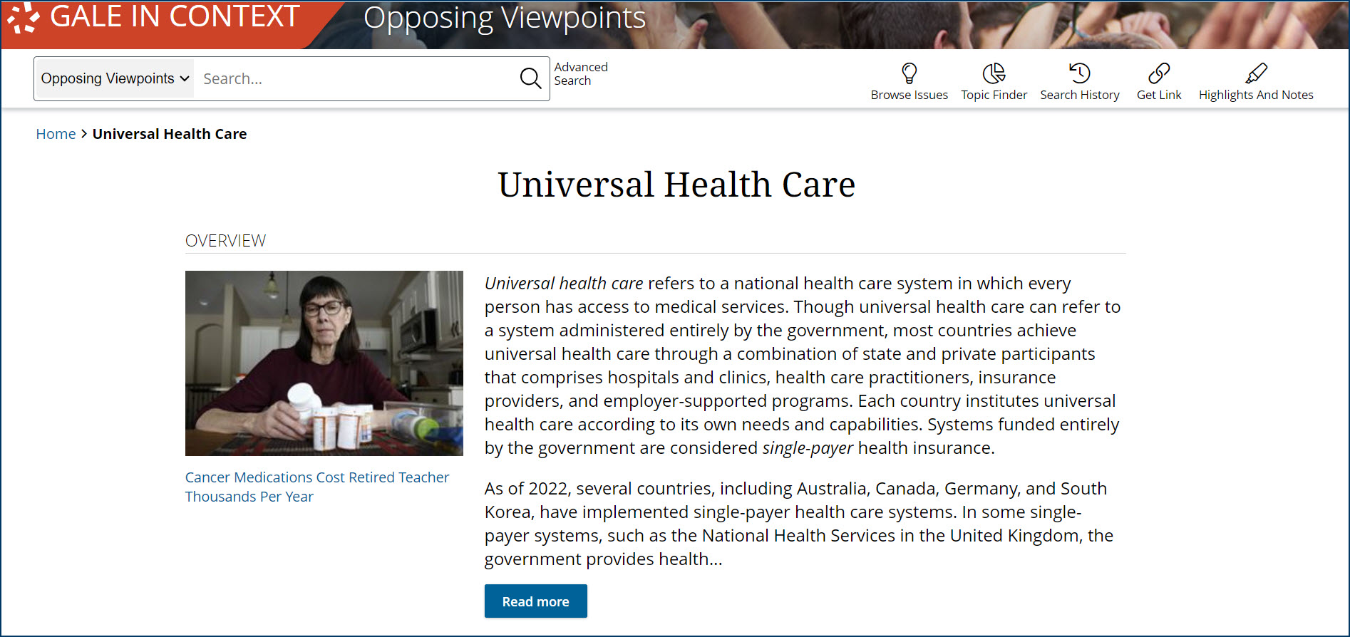 Research All Sides of the Universal Healthcare Debate